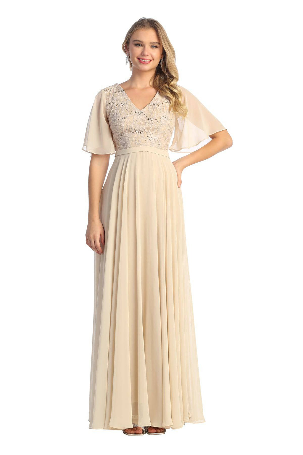 Cindy Collection 1696 Short Sleeve Mother of the Bride Dress | NORMA REED
